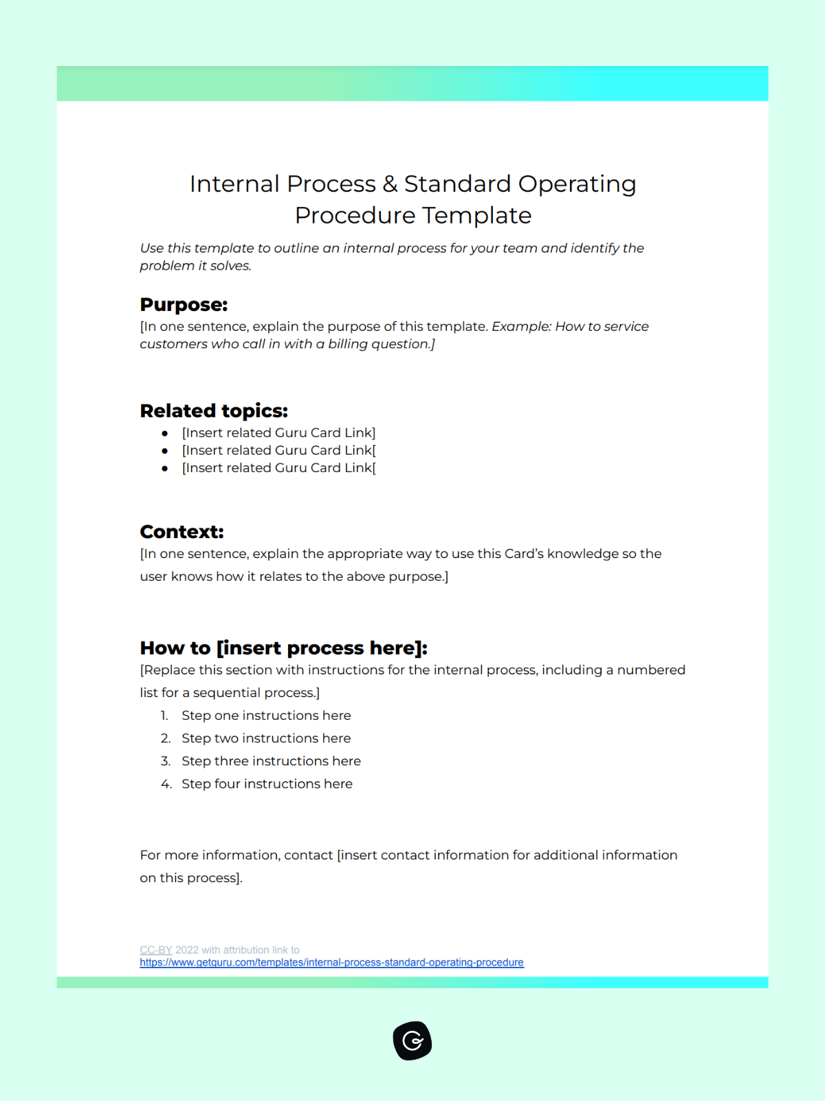 How To Write Standard Operating Procedures SOPs Templates 2022 